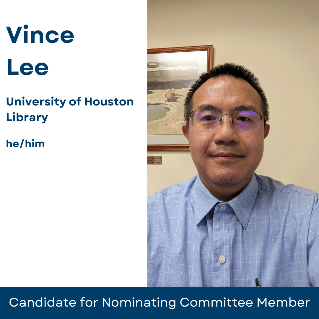 Vince Lee, Candidate for Nominating Committee | Society of American Archivists